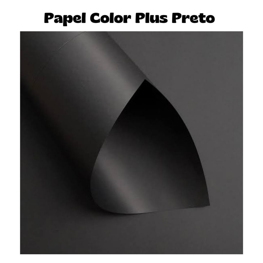 Papel Color Plus 180g A4 50 Folhas Preto Masterprint Papel Preto ...
