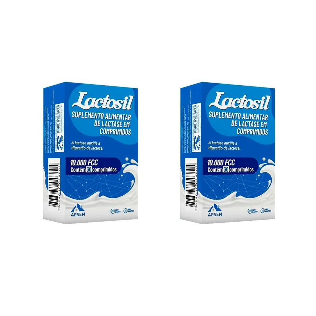 Kit 2 Suplemento Lactosil Lactase 10000FCC Lactose 30cps | Shopee Brasil