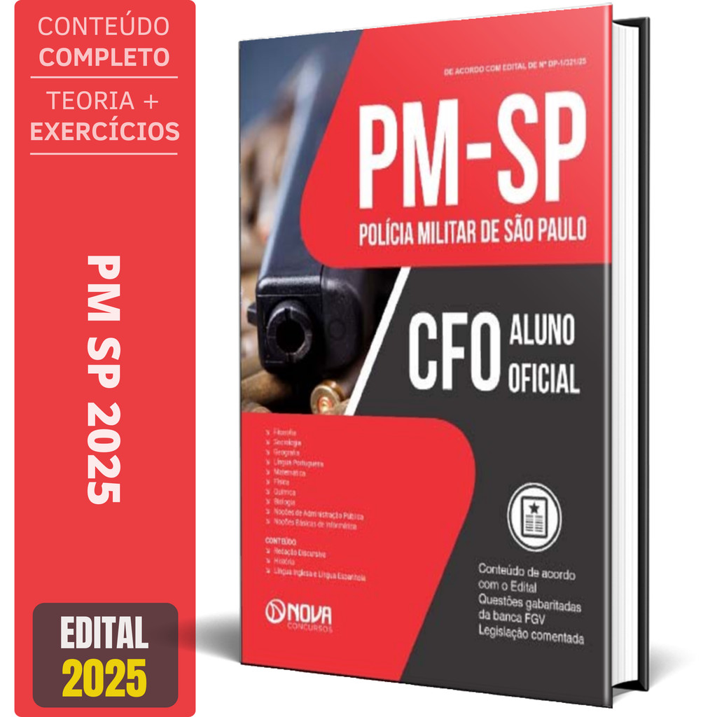 Apostila Completa PM SP CFO 2025 - Aluno Oficial | Shopee Brasil