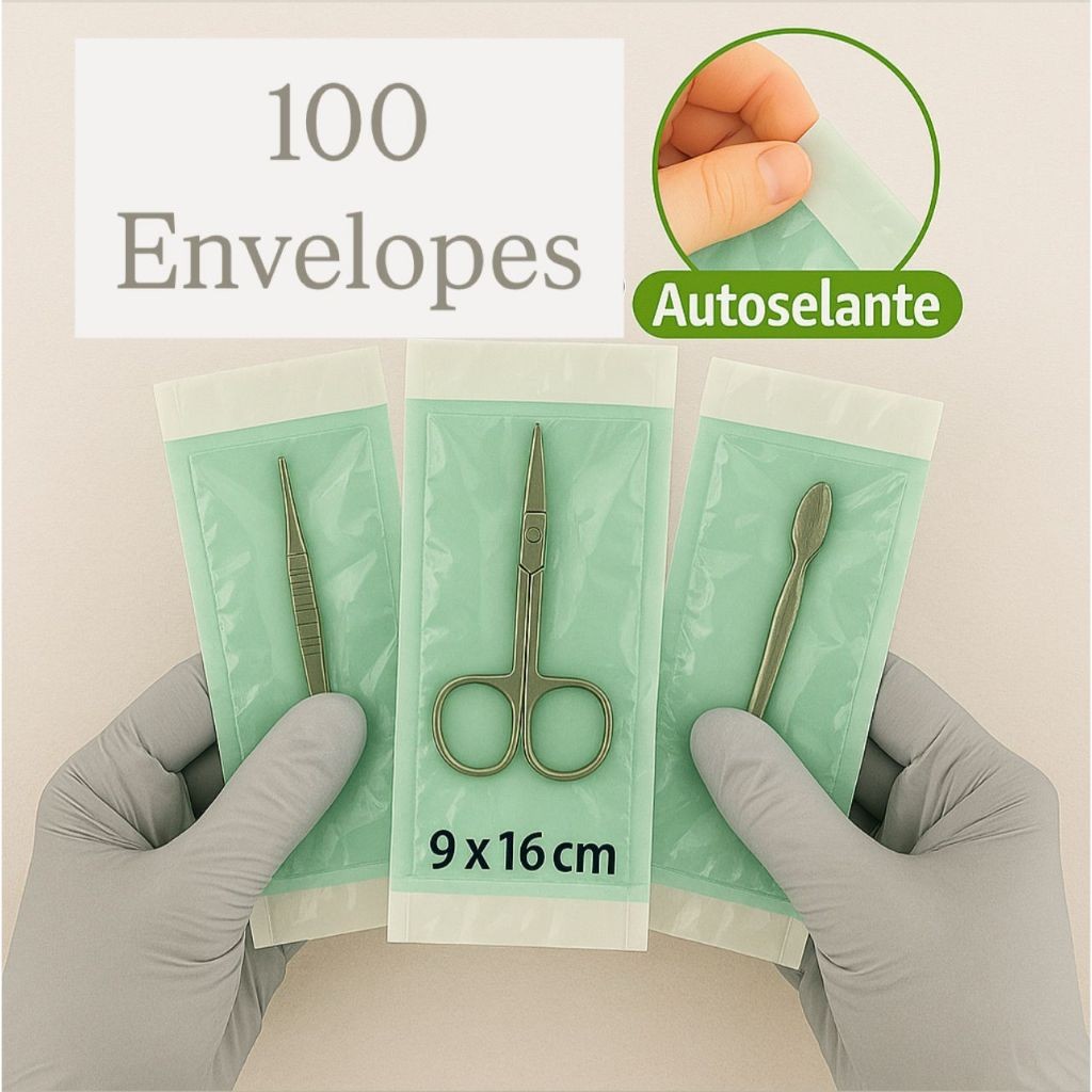 Envelope para Esterilização 9cmx16cm - 100 Unidades - Supack | Shopee ...