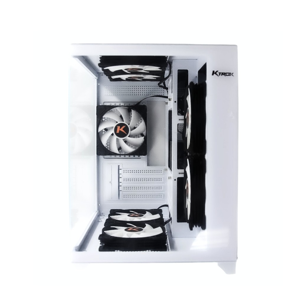 Gabinete Gamer Cubo Branco Aqua White Lateral Frente Vidro | Shopee Brasil