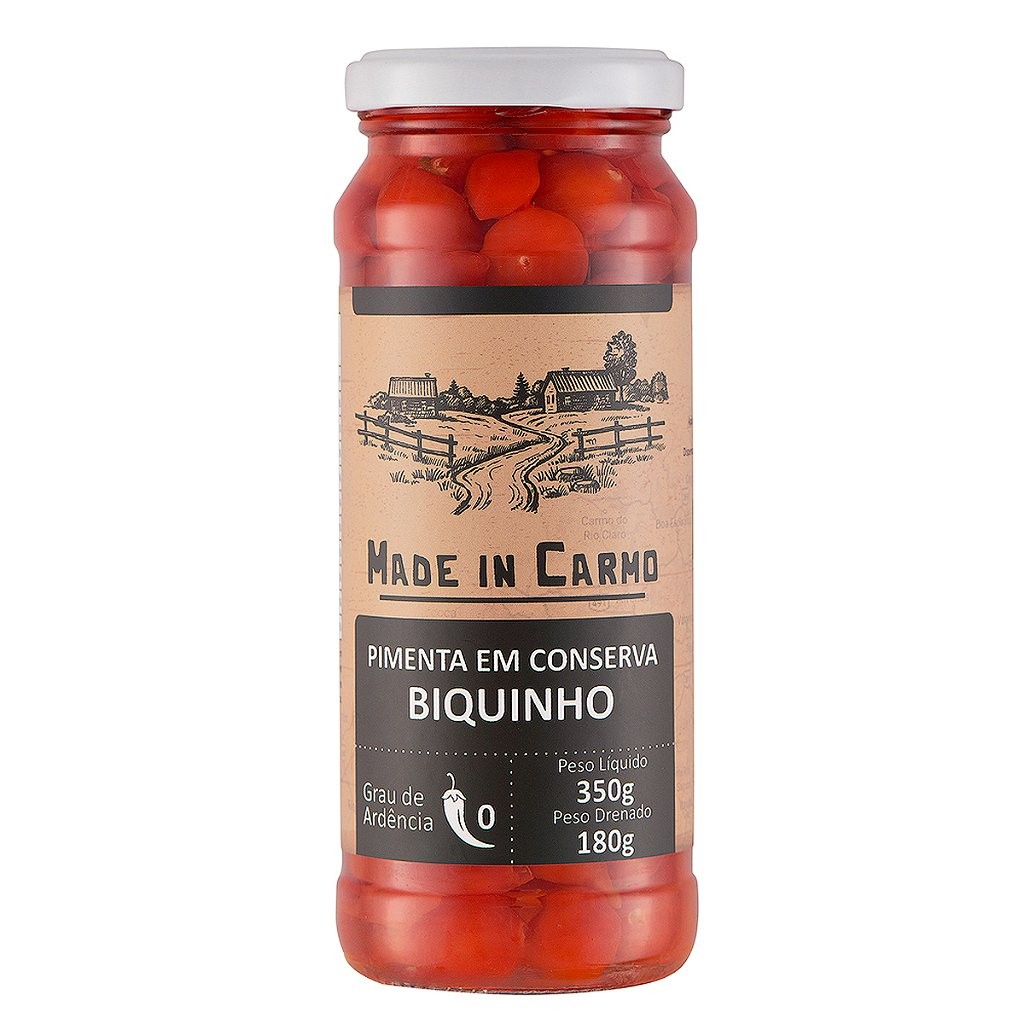 Pimenta Biquinho Vermelha em Conserva Made in Carmo 320g | Shopee Brasil