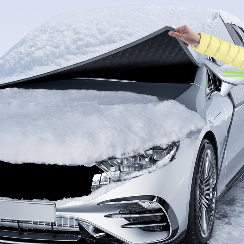 Foldable Car Snow Shield Universal Size Windshield Cover Ice 3-layer ...