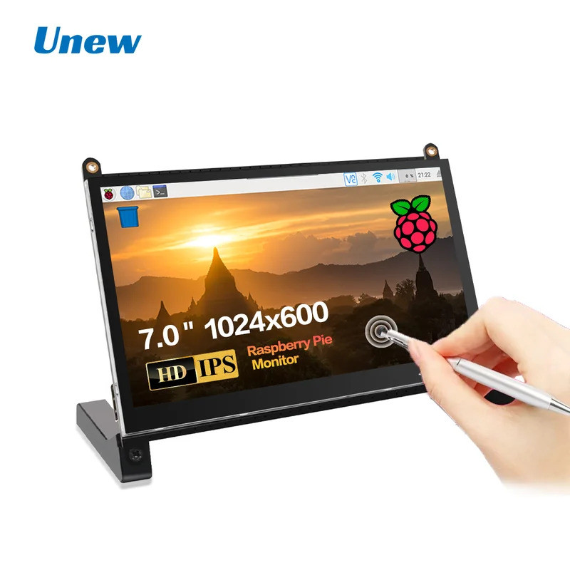 Monitor Raspberry Unew de 7 polegadas, adequado para Raspberry Pi 5 4 3 ...
