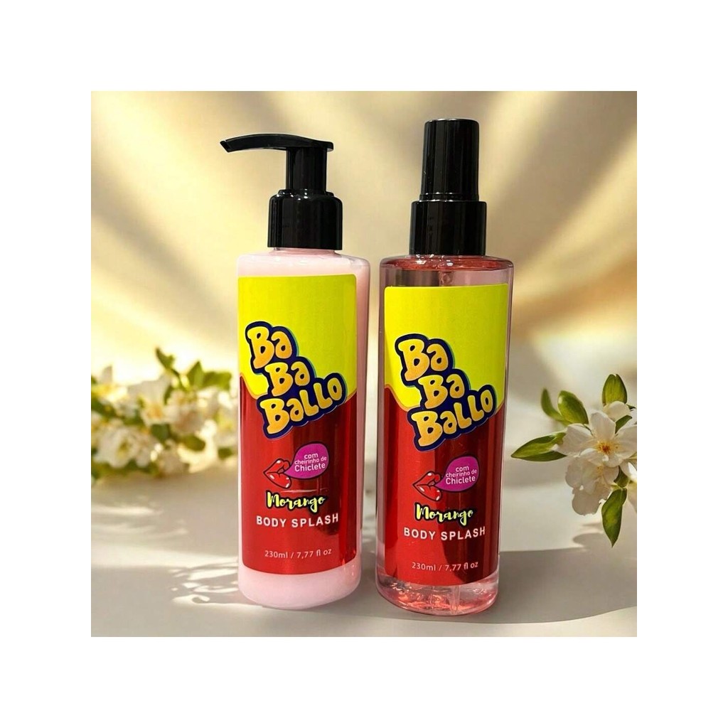 Kit Babalu Body Splash 230ml e Creme Hidratante 230ml Feminino (MORANGO ...