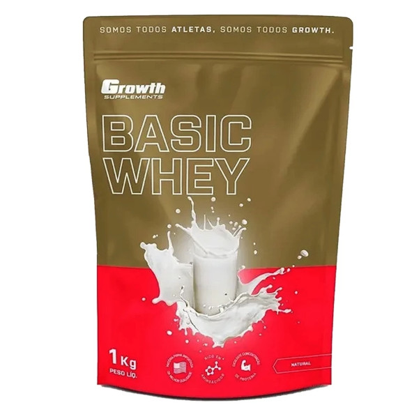 Whey Protein Basic (1kg) - Growth Supplements | Shopee Brasil