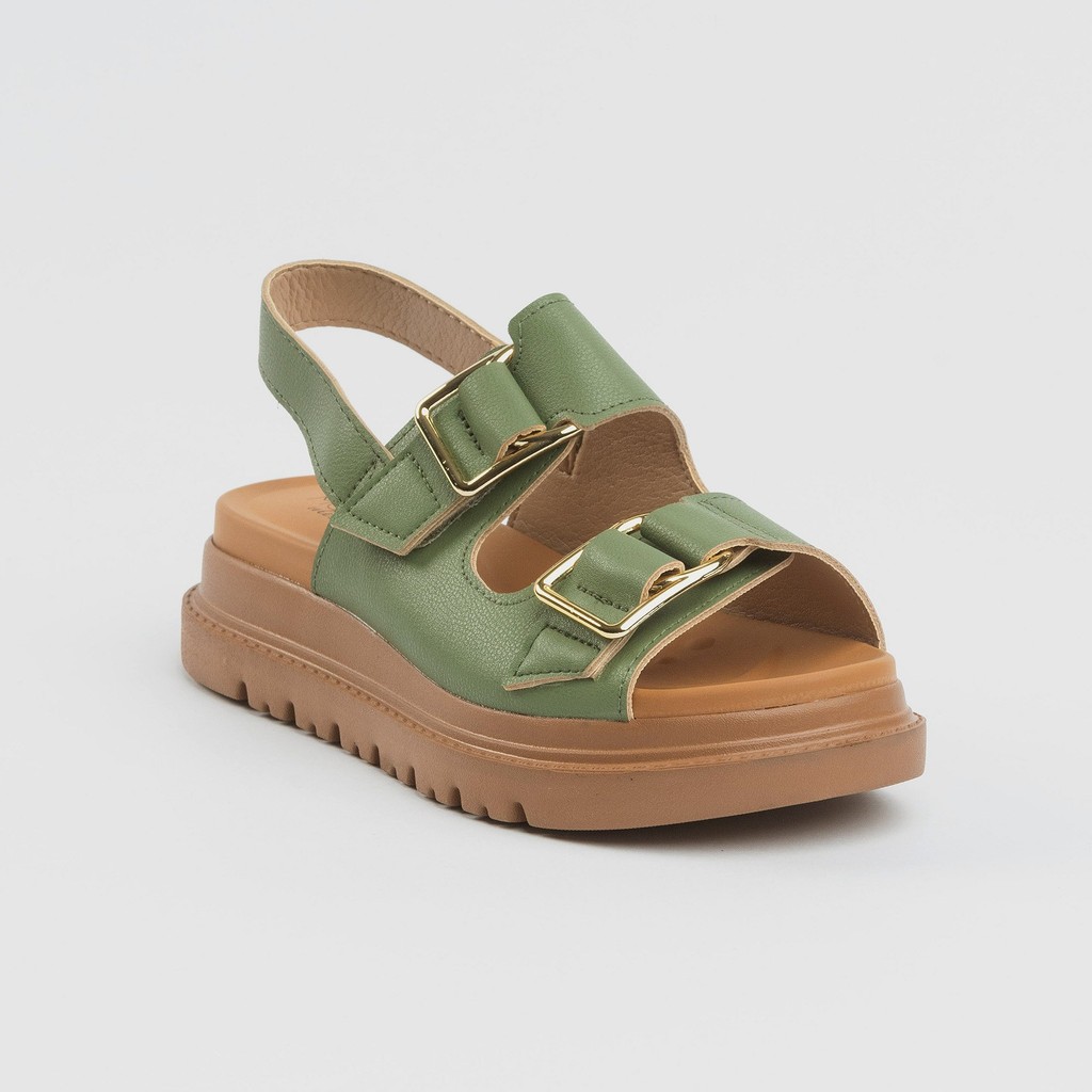 Sandália Birken Modare 7200102 Solado Anatômico Velcro Verde Sálvia ...