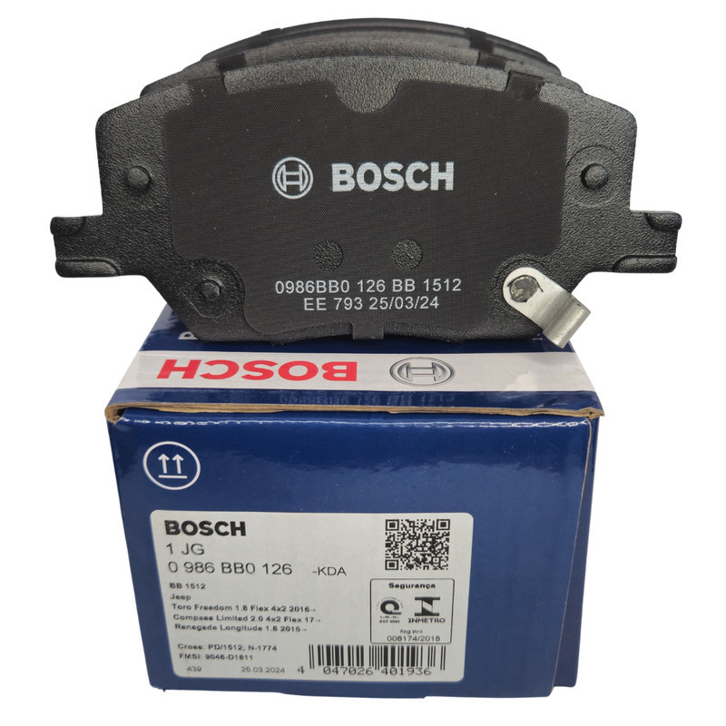 Pastilha de freio Dianteira Jeep Commander 2022 até 2025 - BOSCH - Cod. 0986BB0126 | Shopee Brasil