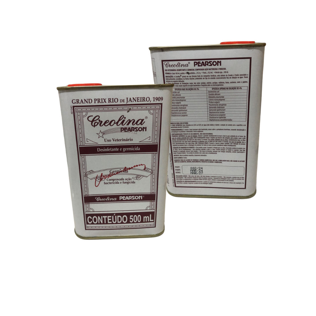 Creolina Pearson 500ml - Desinfetante e Germicida Uso Veterinario ...