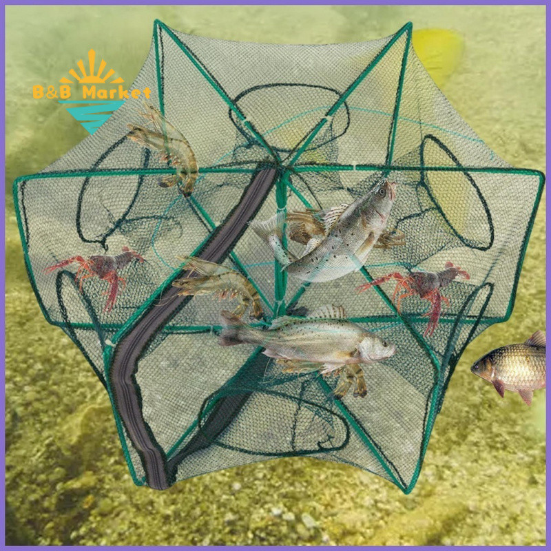 Redes de Peixe para Pesca Dobrável 6-Hole Rede De Pesca Com Zíper Rede ...