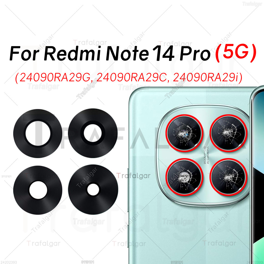 Lente De Vidro Da Câmera Traseira Para Xiaomi Redmi Note 14 Pro 5G ...
