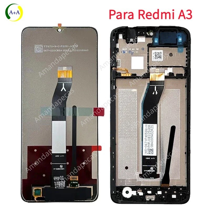 Para Xiaomi Redmi A3 display LCD touch screen para Redmi A3 tela com ...