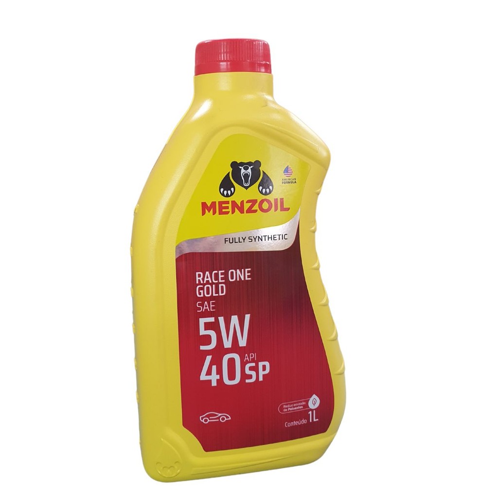 Óleo para Motor 5W40 API SP Menzoil Race Gold Sintético - 1L | Shopee ...