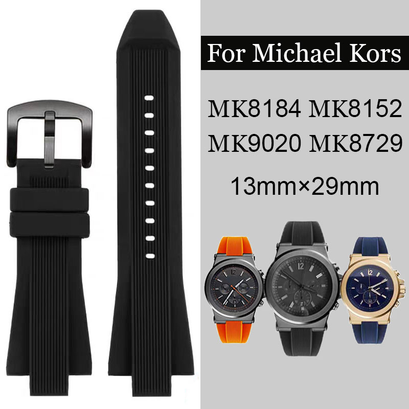 Pulseira De Relógio De Silicone Para Michaol Kors MK8184 MK8152 MK9020 ...