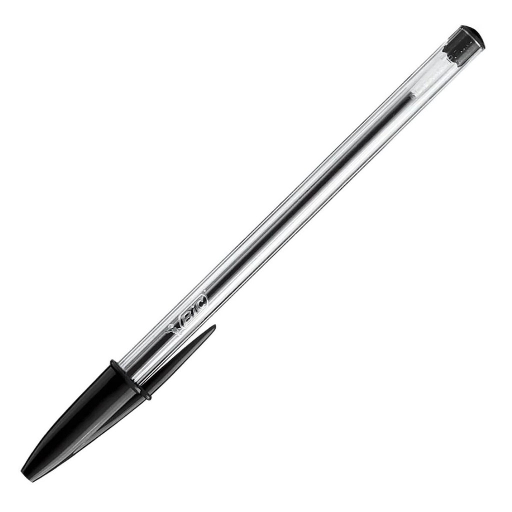 Caneta Esferográfica Preta BIC Cristal 1mm - Unidade | Shopee Brasil