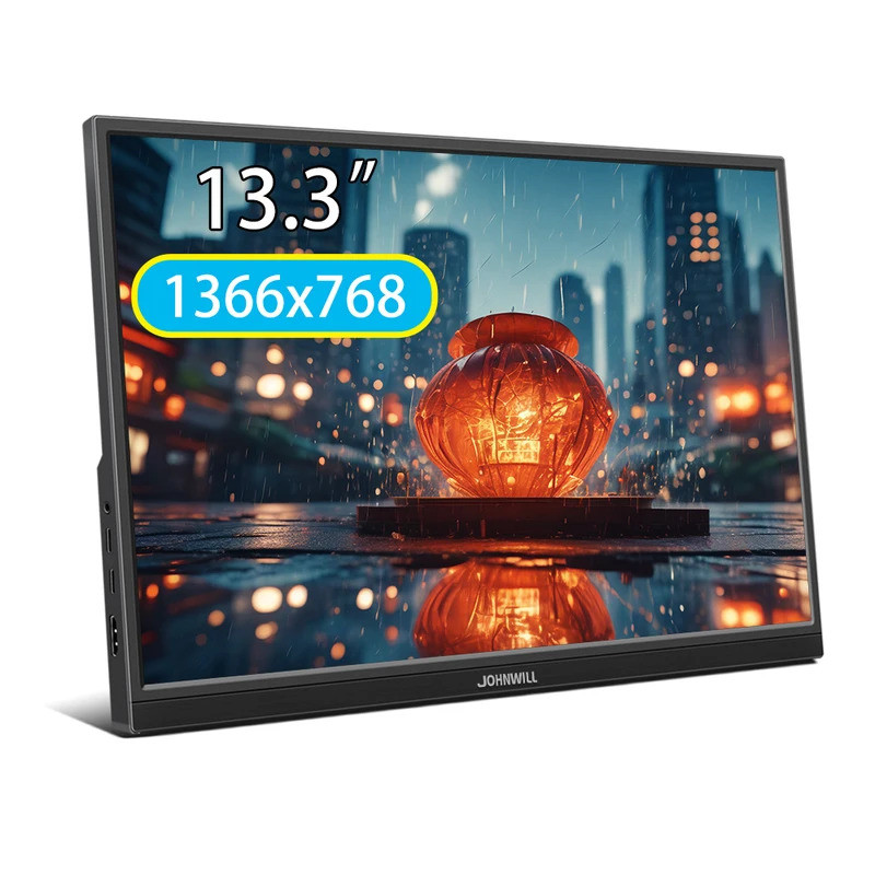 Monitor Portátil de 13,3 Polegadas 1366X768 Painel TN 60Hz Tela LCD ...