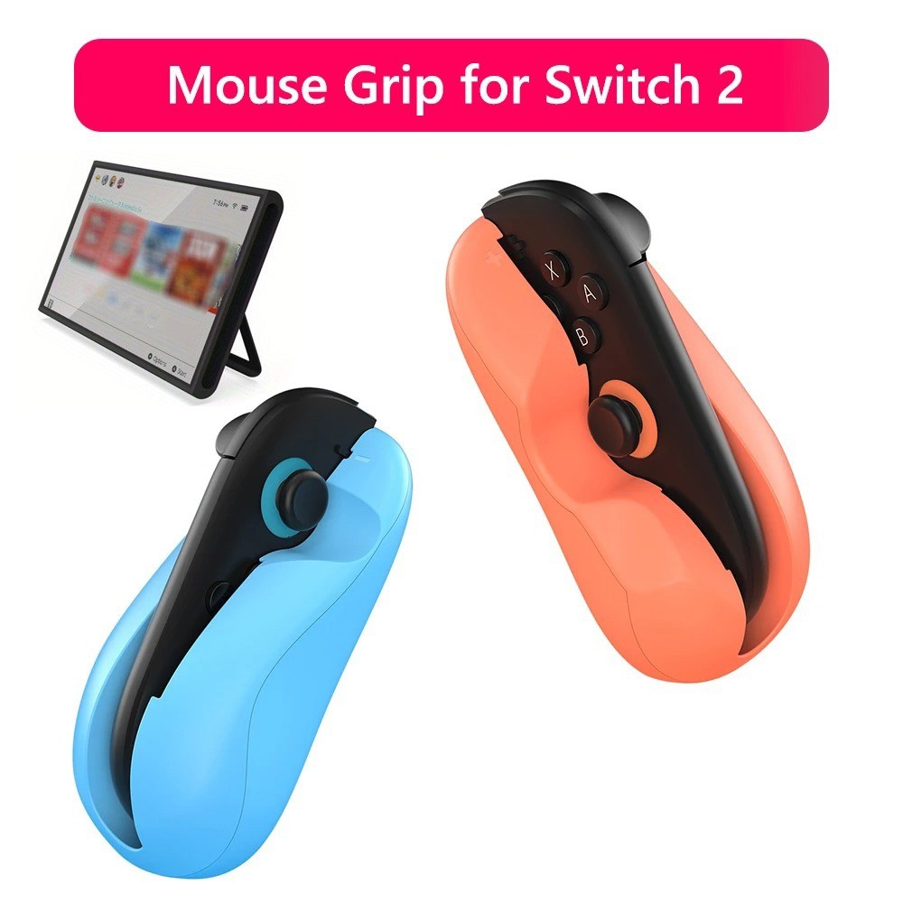 2 Pacote Mouse Grip Para Nintendo Switch 2 JoyCon Esquerda Direita Controlador Desktop Modo ...
