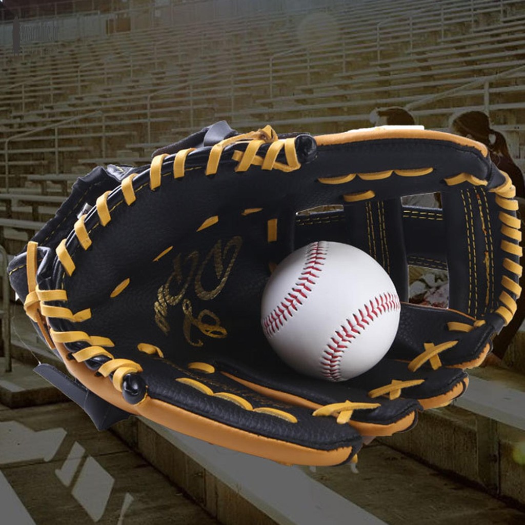 Luvas De Beisebol De Couro De Duas Camadas Costura Juventude Softball ...