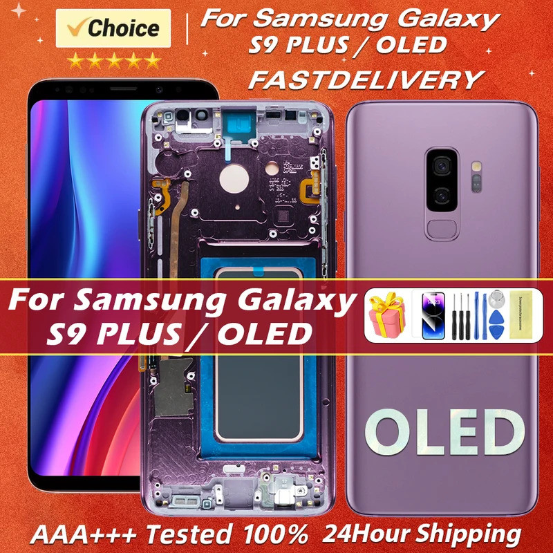 AMOLED Para Samsung Galaxy S9 Plus G965 SM-G965F Display Lcd Tela De ...
