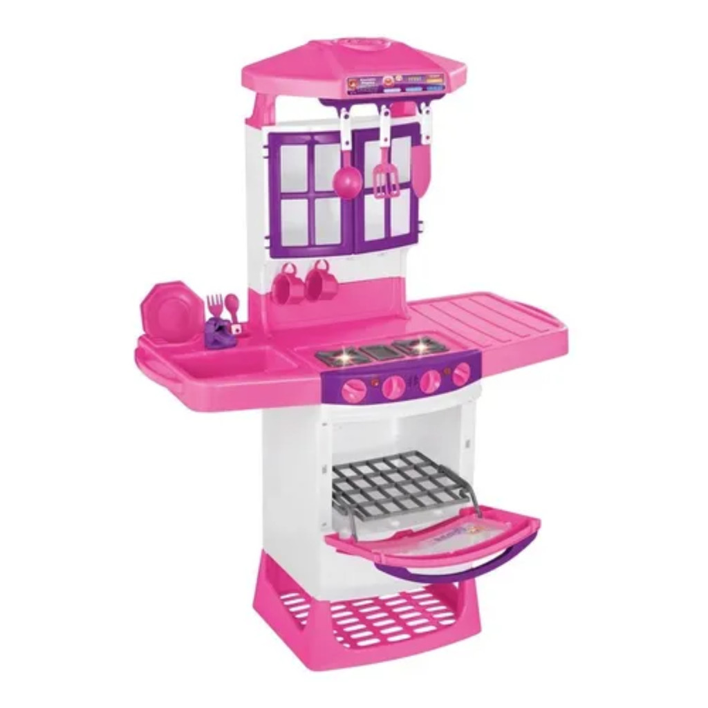 Cozinha Infantil Eletrônica Completa Forno Fogão Com Som e Luzes Magic Toys | Shopee Brasil
