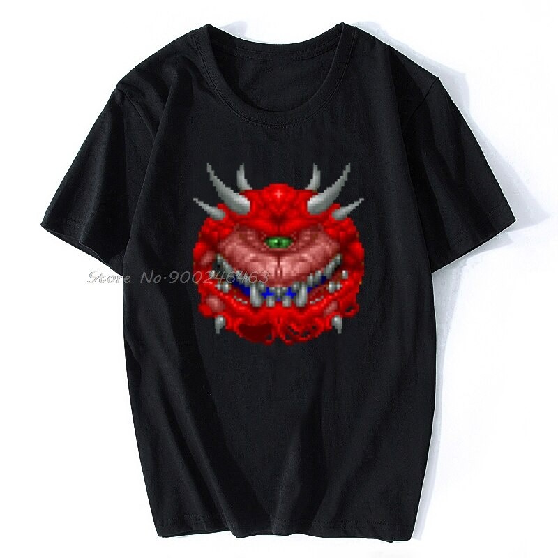 Camiseta Masculina Cacodemon Doom Por allysontx Feminina De Algodão ...