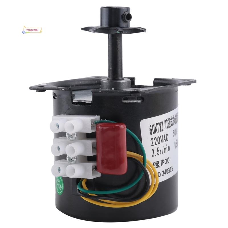 Motor Síncrono De Ímã Permanente Para Poste De Garra 60KTYZ AC220V 14W 50Hz Mini De Engrenagem ...