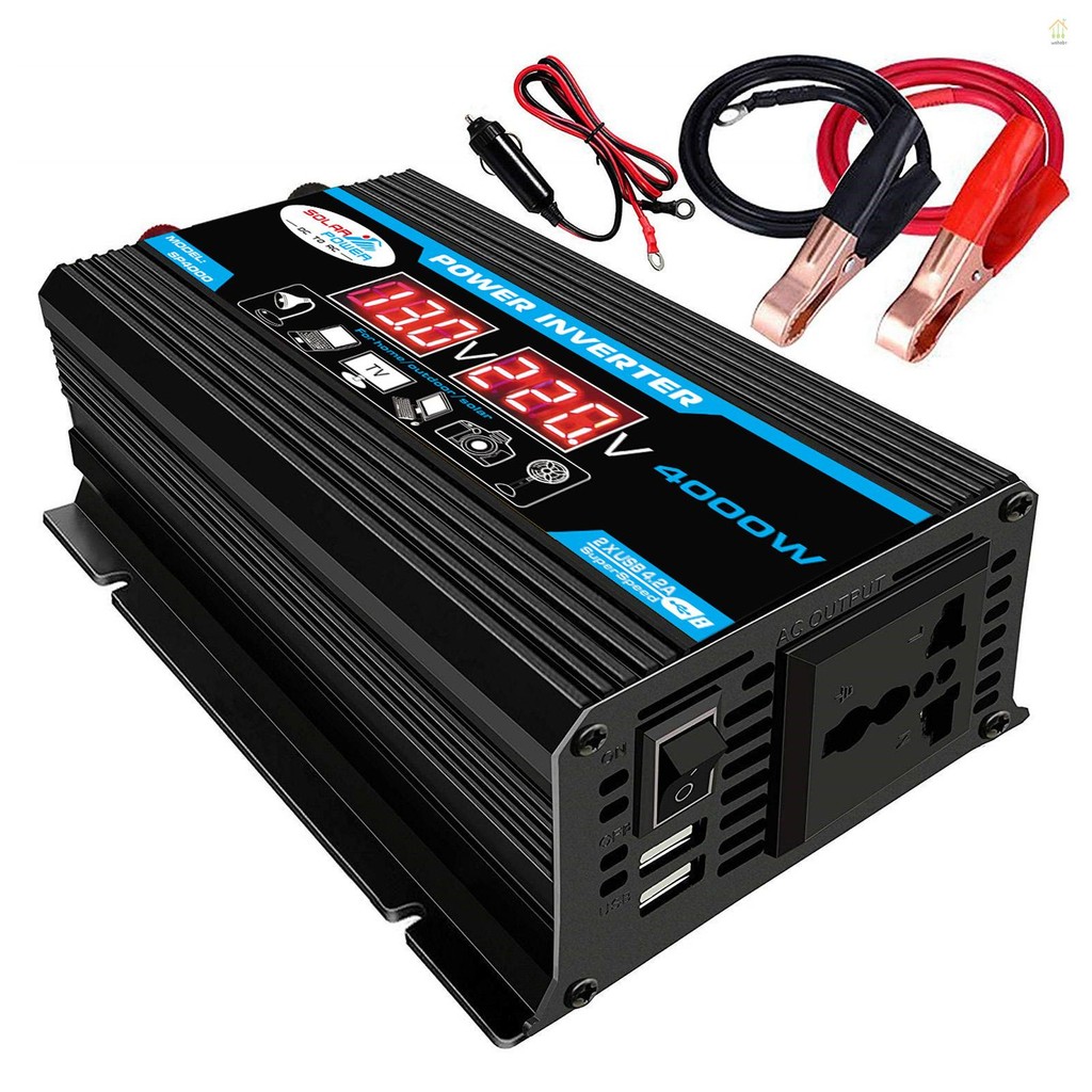 Inversor De Energia Para Carro 300W Conversor Ca De 12V A 220V LED Display Digital Onda Senoidal ...