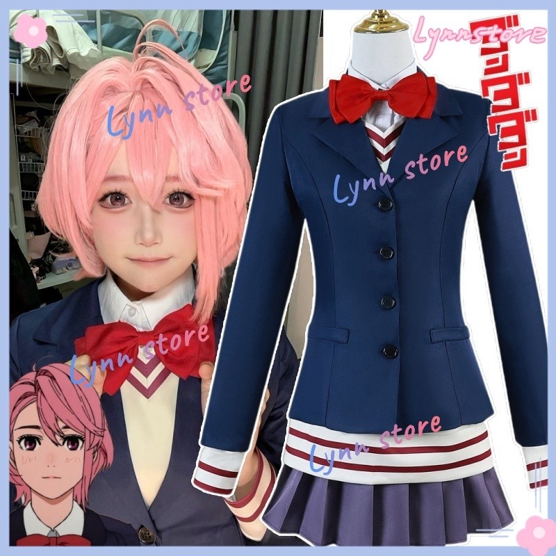 DANDAN Cosplay AIRA MOMO OKARUN Peruca Uniforme Escolar Conjunto ...