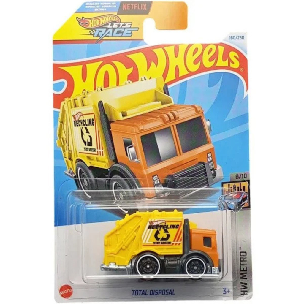 Hot Wheels Miniatura Carrinho Caminhão de Lixo Total Disposa | Shopee ...