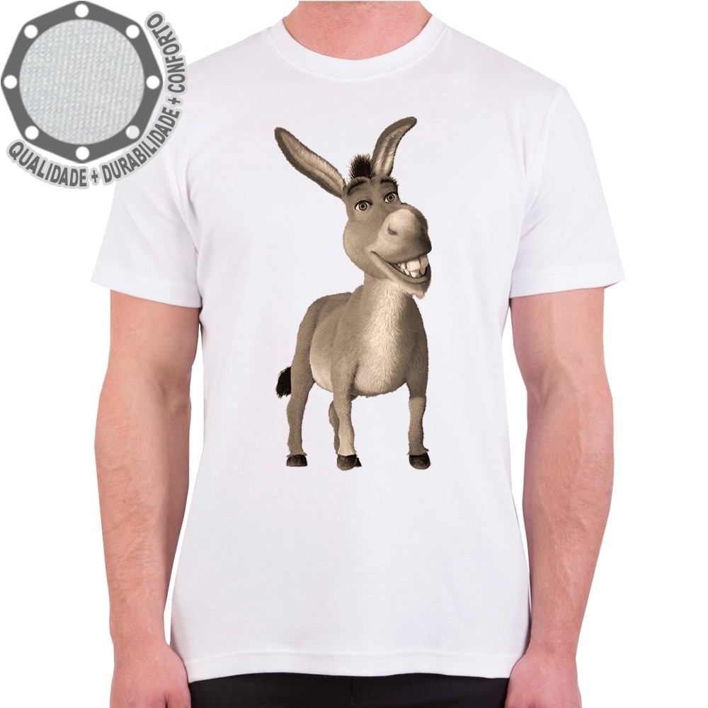 Camiseta Burro Pose Shrek Camisa Personalizada Adulto e Infantil ...