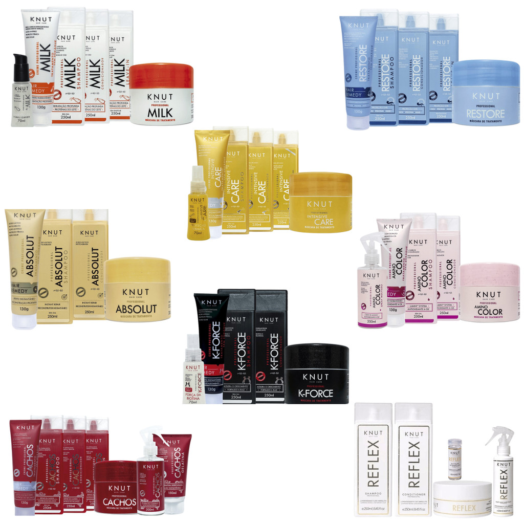 Kit Completo Knut (Milk Absolut Restore K-Force Amino Color Cachos ...