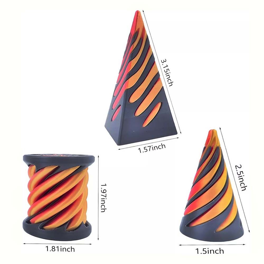 2024 3PC Impossible Cone 3D Printed Spiral Cone Fidget Toy,Impossible ...