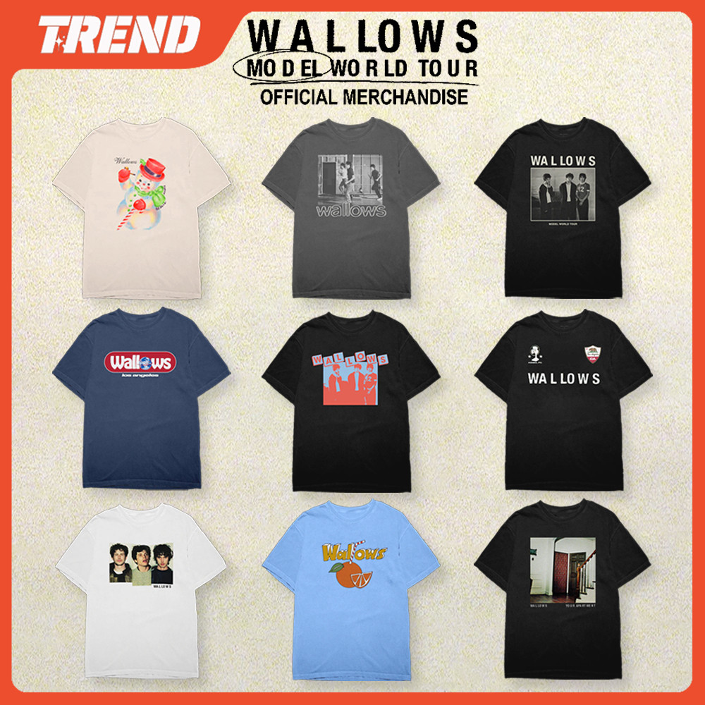 WALLOWS Modelo WORLD TOUR Merch Camiseta De Algodão Masculina E ...