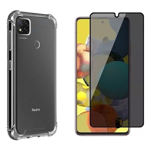 Capa Case Capinha Anti Impacto Para Redmi 9C Tela 6,53" + Película 3D Privacidade | Shopee Brasil