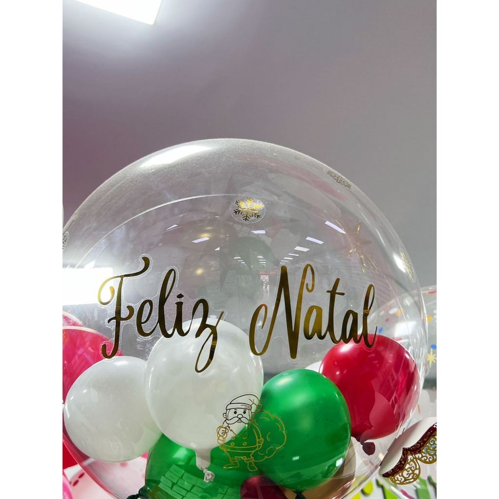 Kit-10 Adesivos Feliz Natal para Bubble Balão! | Shopee Brasil