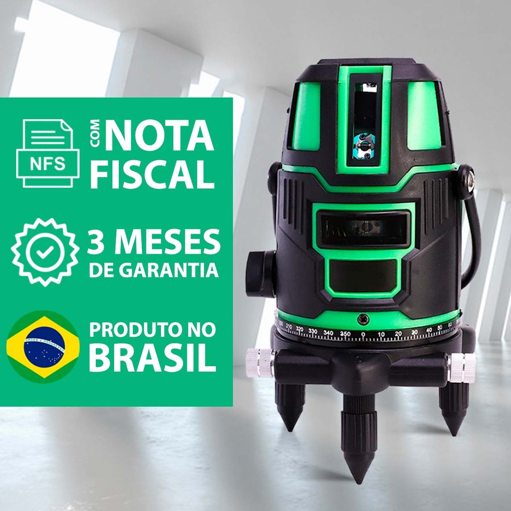 Nivel Laser 2 Linhas Premium Recarregável com Auto Nivelamento Vertical ...
