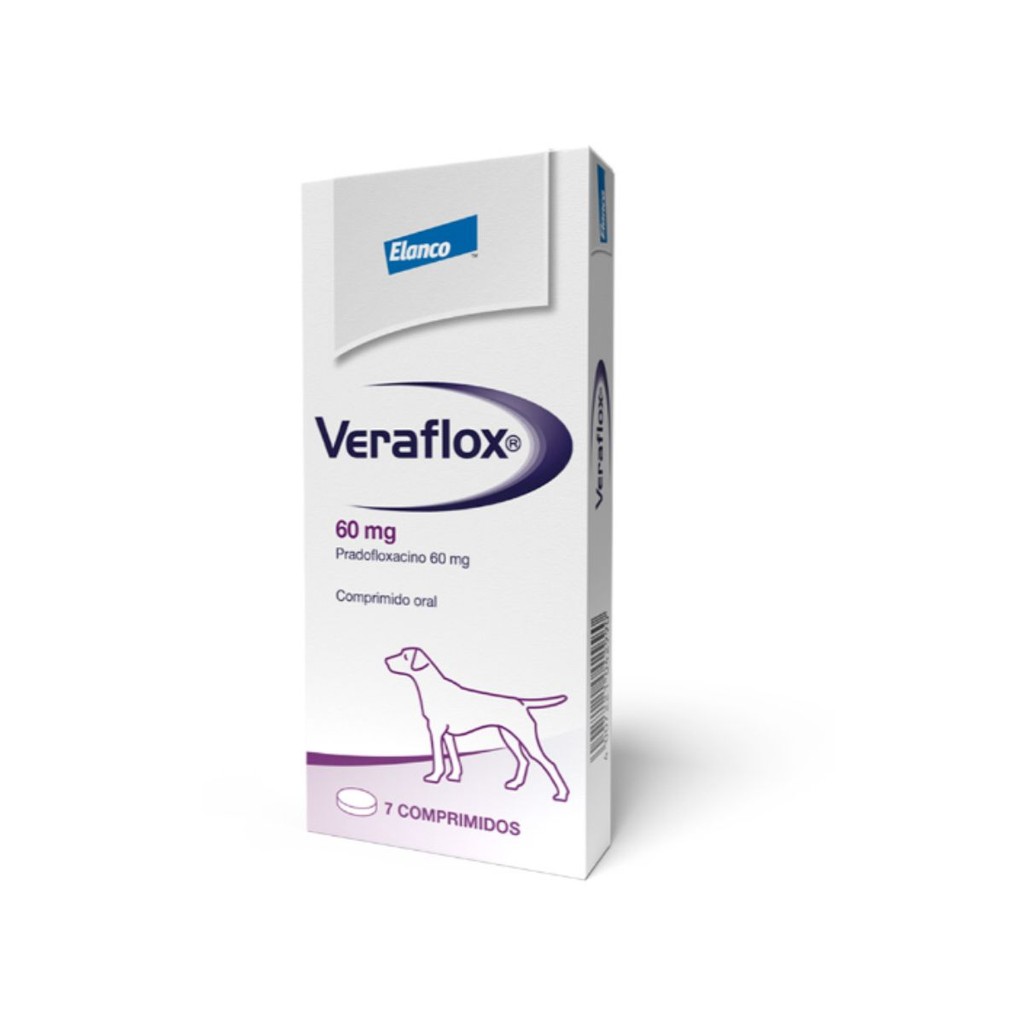 Antimicrobiano Cães Veraflox 60mg 7 Comprimidos Elanco | Shopee Brasil