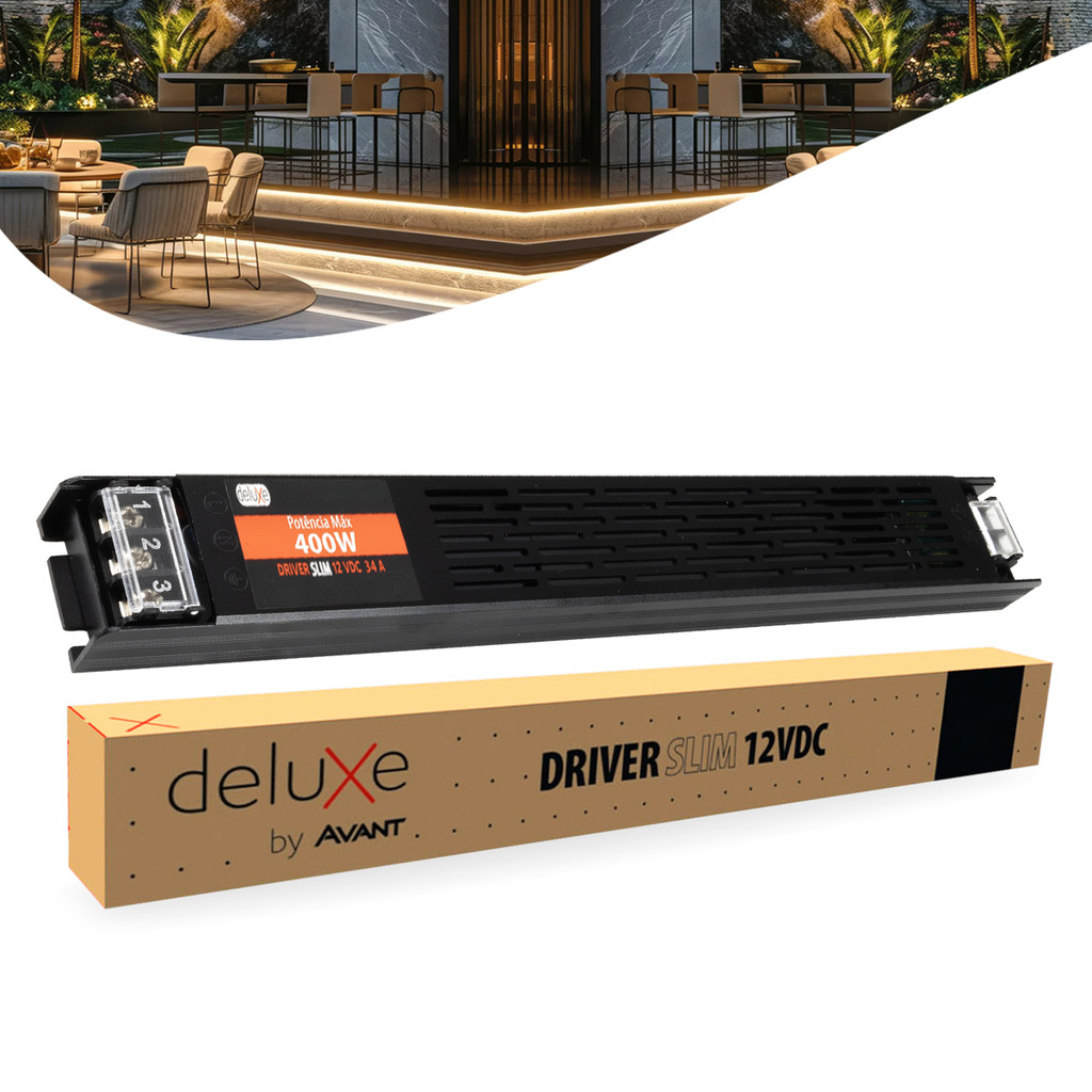 Fonte Driver Slim para fita Led 34a 12v 400w 220v Deluxe | Shopee Brasil