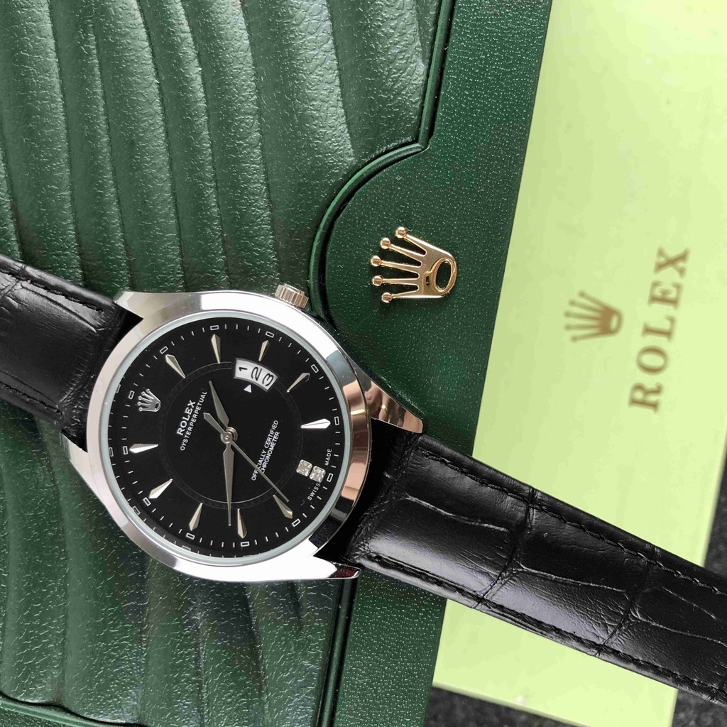Rolex Fashion Simples Pulseira De Couro Movimento De Quartzo Relógio De ...