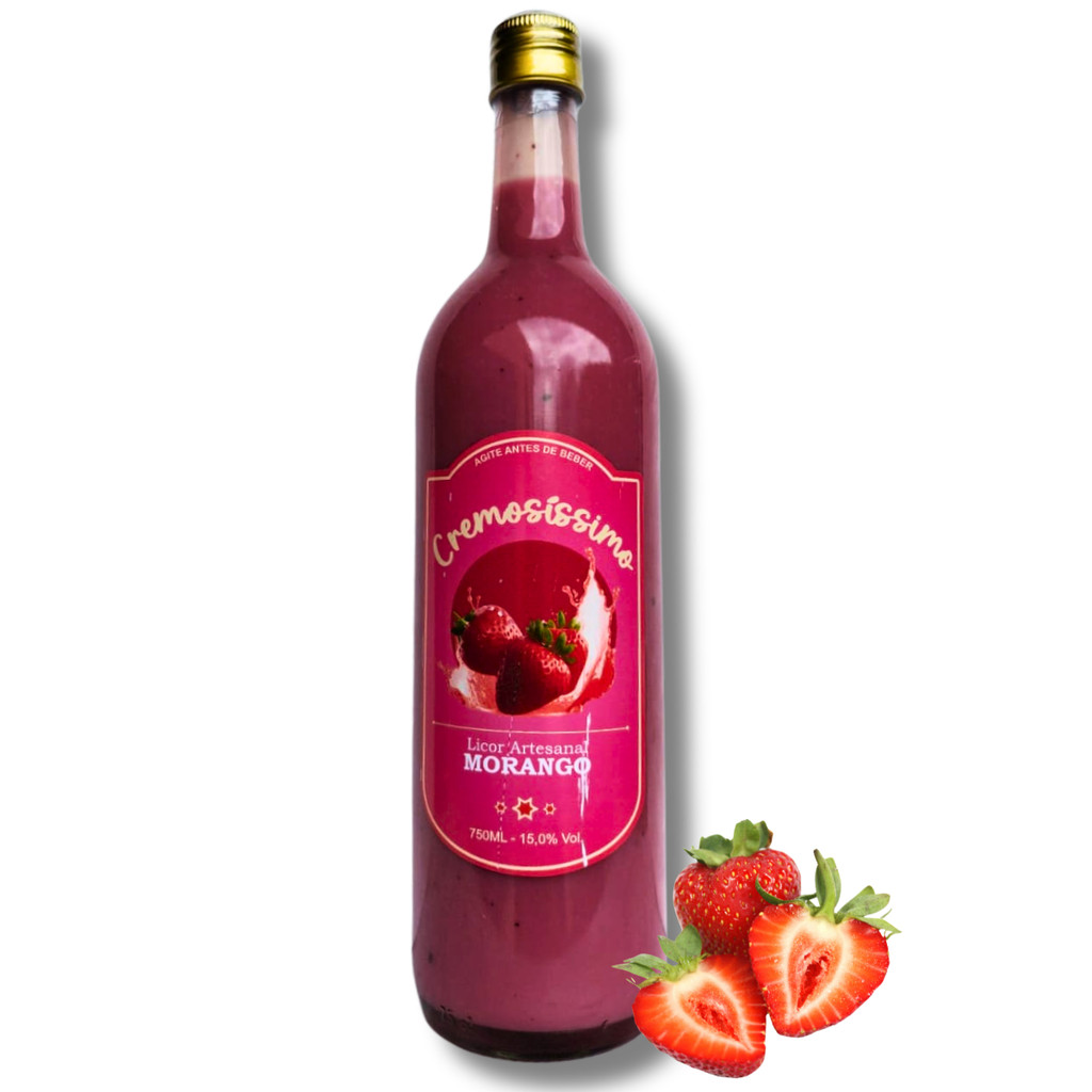 Licor de Morango Cremosissimo Artesanal Docinho Exclusivo | Shopee Brasil