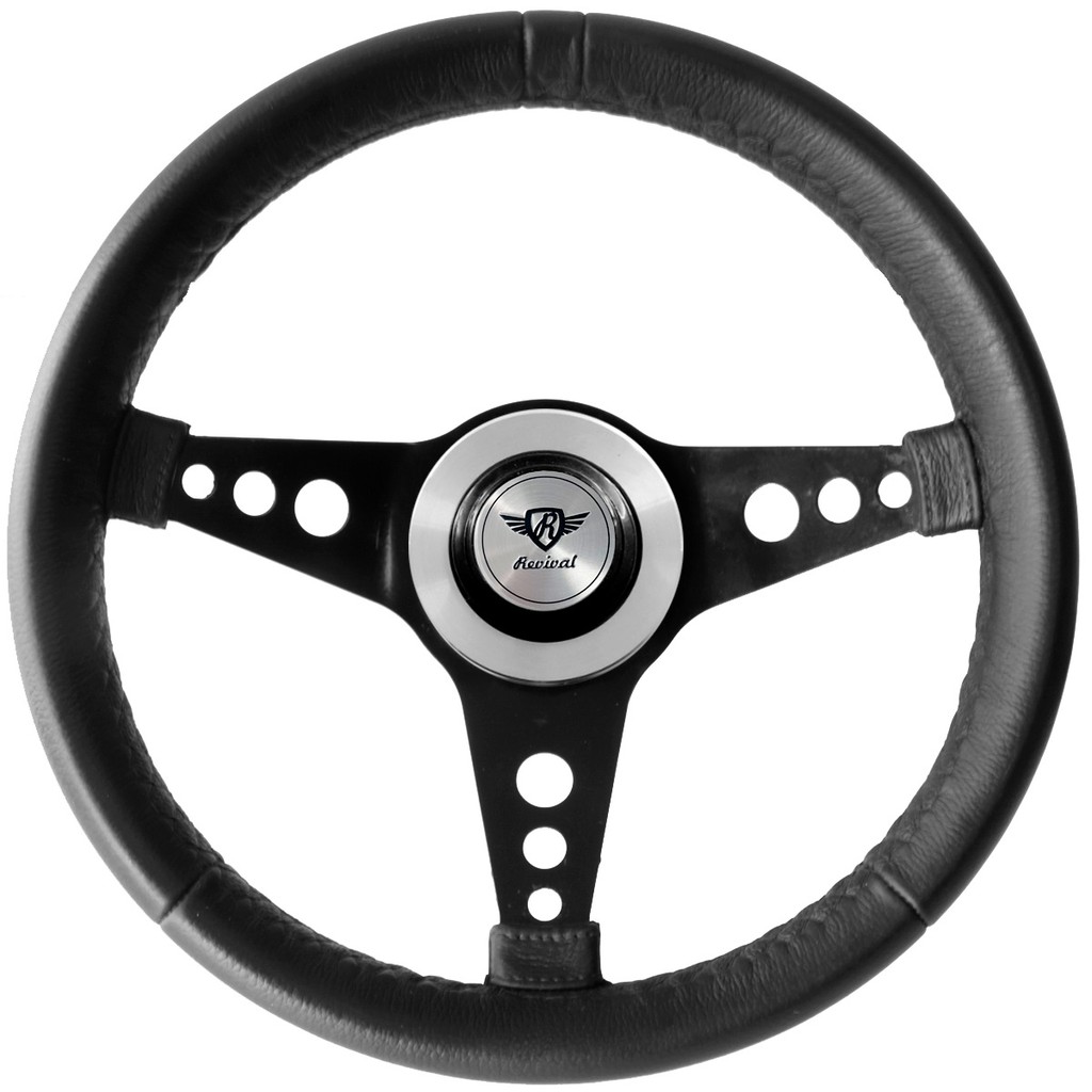 Volante Revival Mini R Pu Black Vw Fusca Brasília Variant | Shopee Brasil