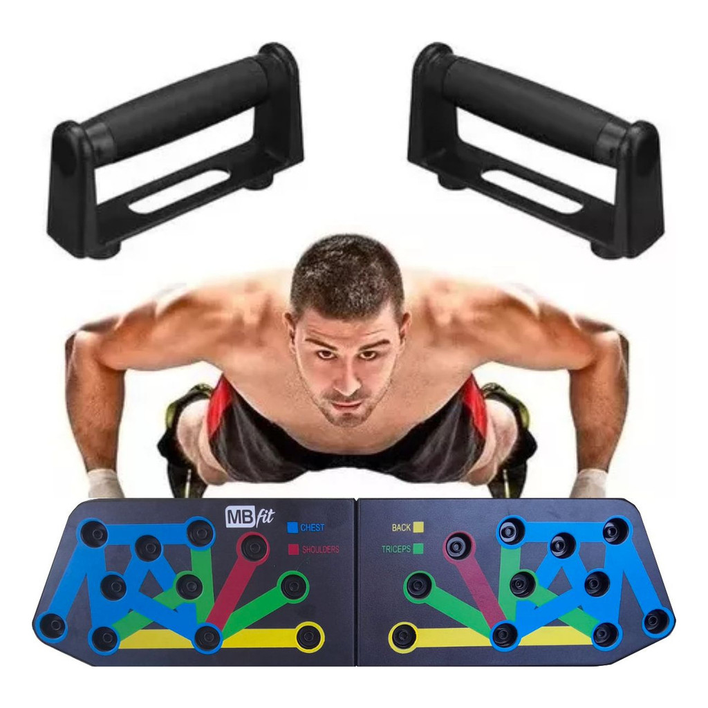 Prancha Para Flexão De Braço Suporte Apoio Musculação Treino MBfit ...