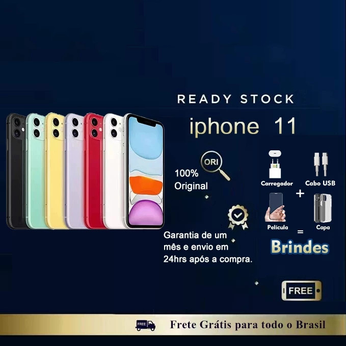 Novo Apple-I11 Desbloqueado , 64 Gb , 128 , 256 iOS A13 , face ID ...