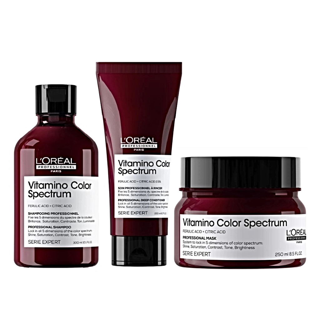 Kit Loréal Vitamino Color Spectrum Shampoo+ Cond+ Máscara | Shopee Brasil