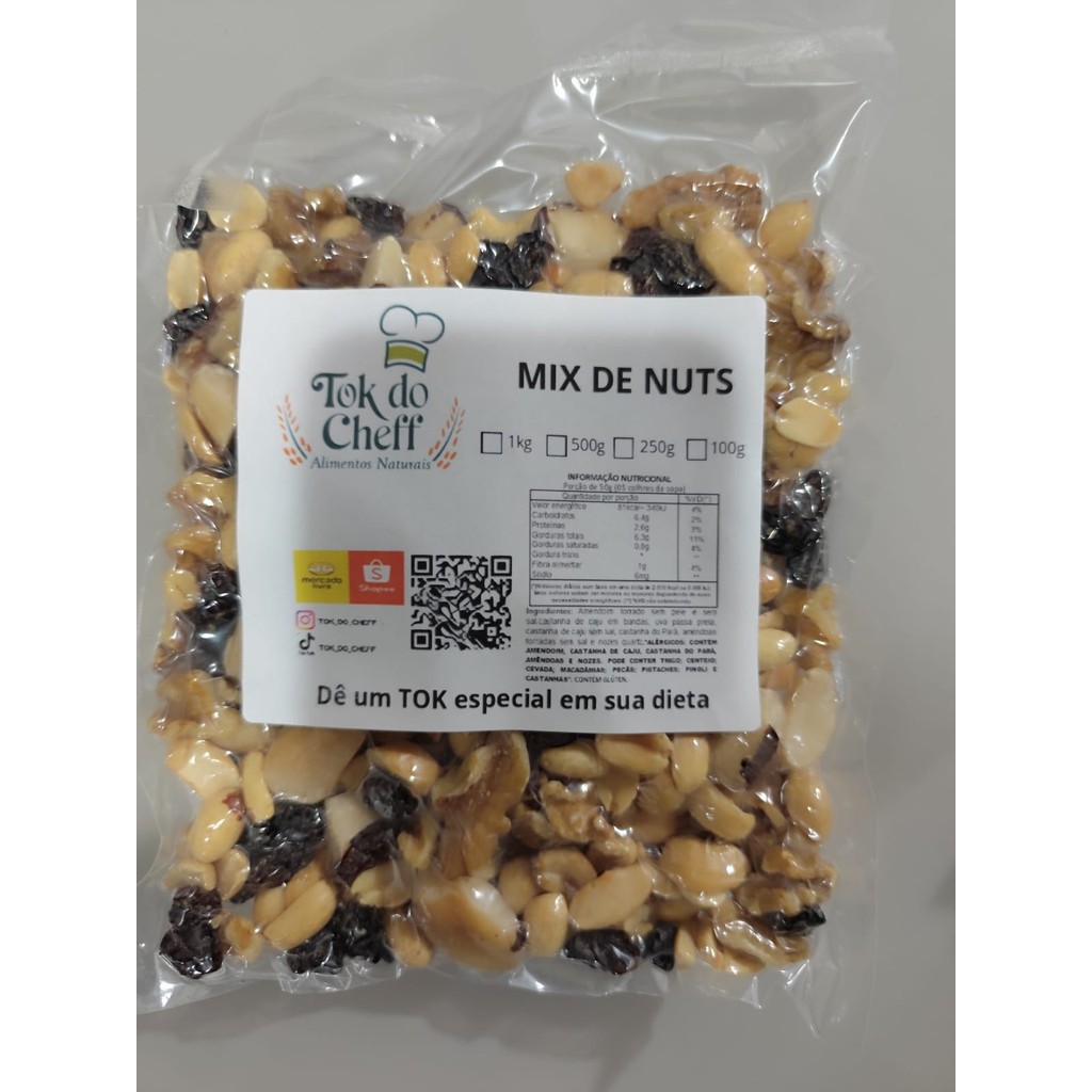 Mix de Nuts - Castanha do Pará, castanha de cajú, Nozes, amendoim e Uva Passa. | Shopee Brasil