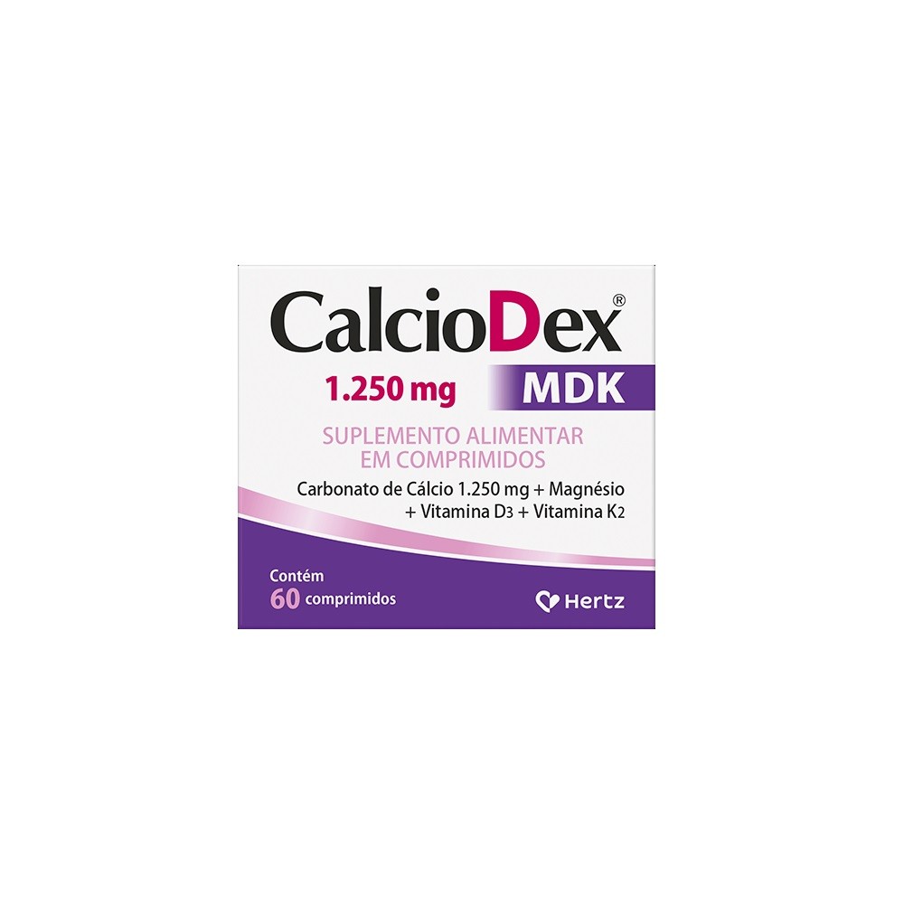 Suplemento CalcioDex 1.250mg MDK 60 Comprimidos - Hertz | Shopee Brasil