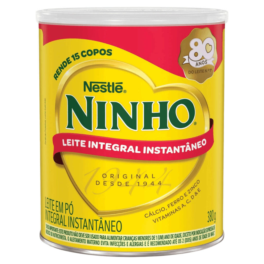 Leite NINHO Forti+ composto Lácteo com Fibras Nestlé 380G | Shopee Brasil