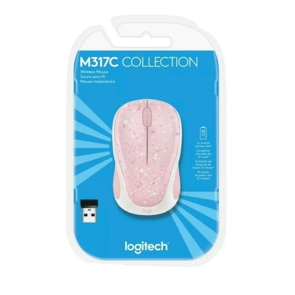 Mouse Sem Fio Logitech M317C Rose Splash Lacrado | Shopee Brasil