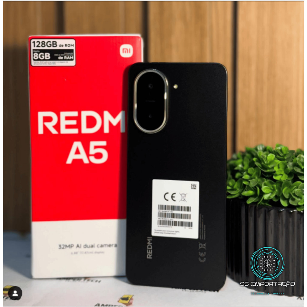 Xiaomi Redmi A5 – 128GB + 4GB RAM – Smartphone Dual SIM – Tela 6.88" – 12x sem acréscimo ...