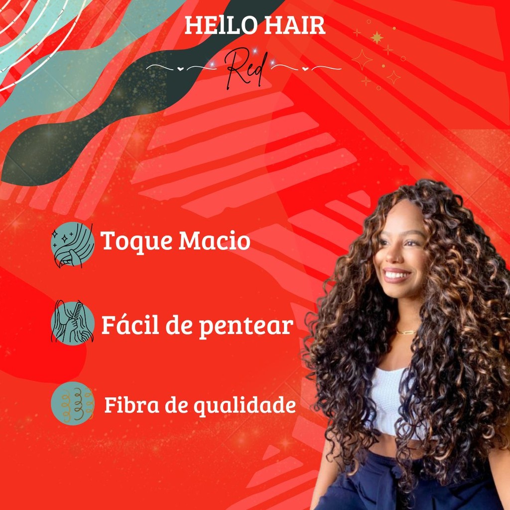Cabelo Red Hello Hair - Bio Evolution -330g | Shopee Brasil